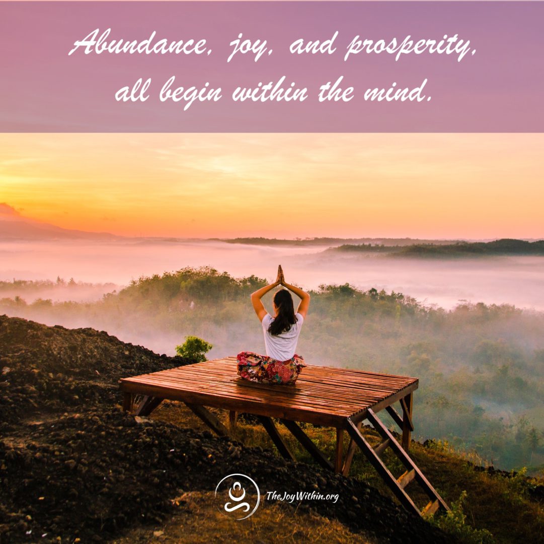 abundance meditation quote - The Joy Within