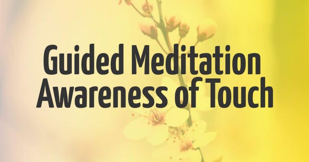 Mindfulness Meditation for Increasing Awareness of Touch Sensations